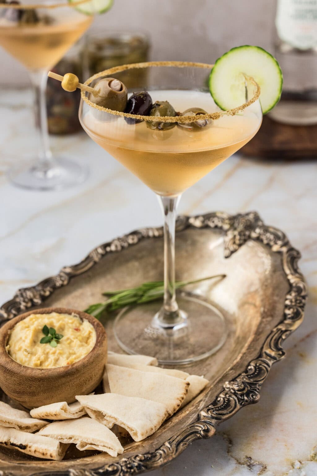 Dirty Greek Martini - Amanda's Cookin' - Cocktails