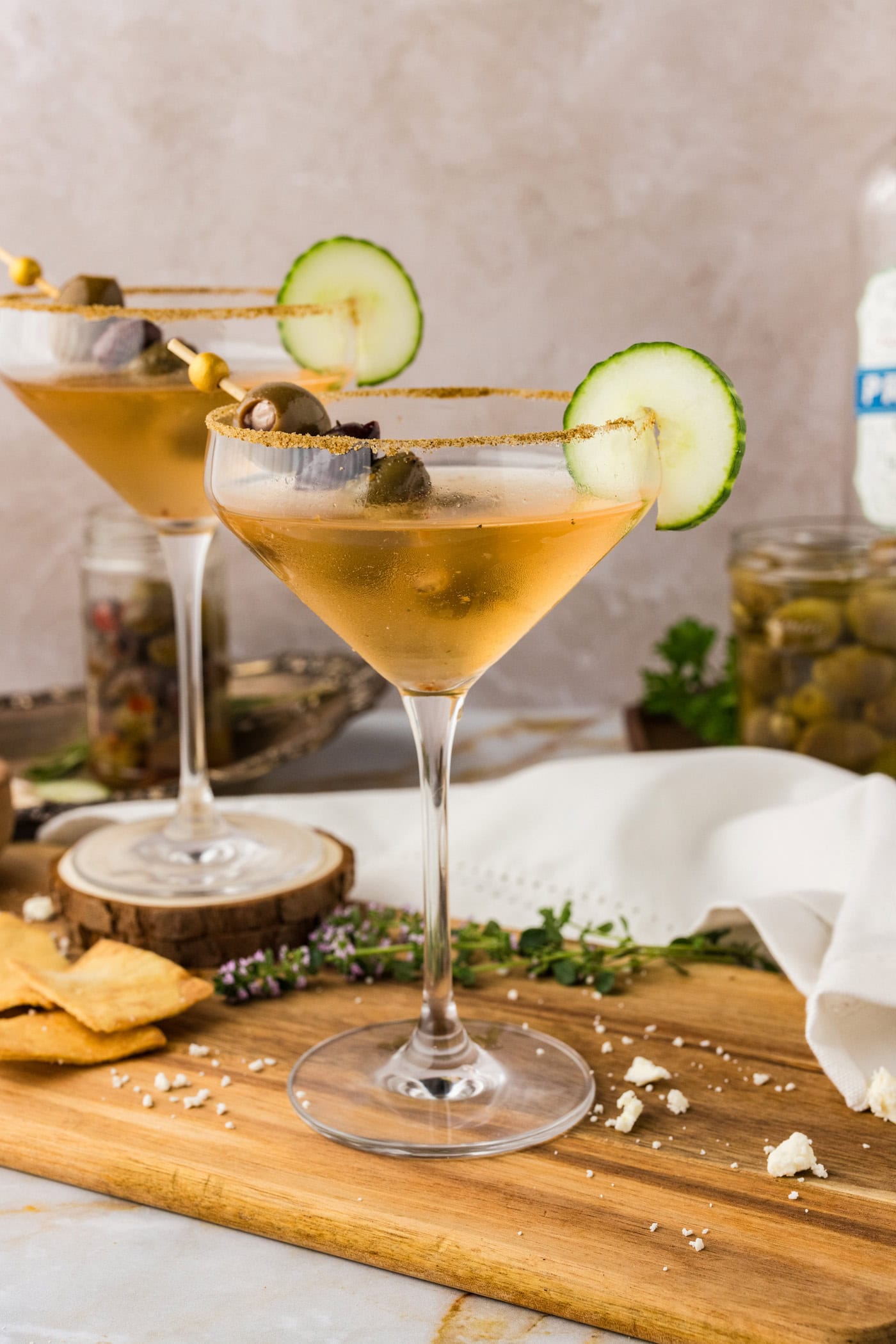 Dirty Greek Martini - Amanda's Cookin' - Cocktails