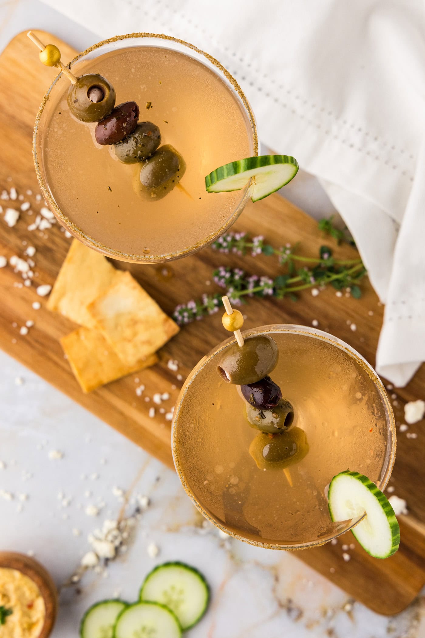 Dirty Greek Martini - Amanda's Cookin' - Cocktails