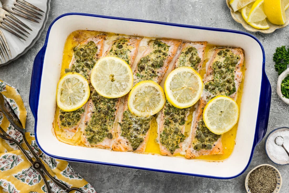 Lemon Caper Salmon - Amanda's Cookin' - Salmon Recipes